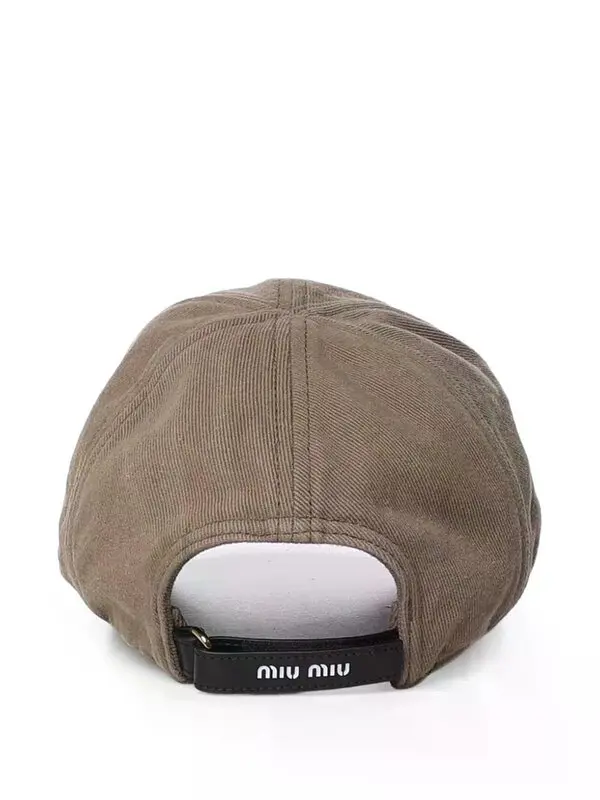 Miu Miu Drill Baseball Cap - Neutrals
