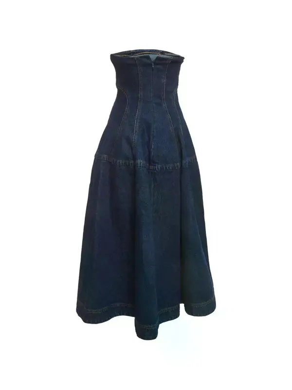 Magda Butrym Strapless Flared Midi Dress