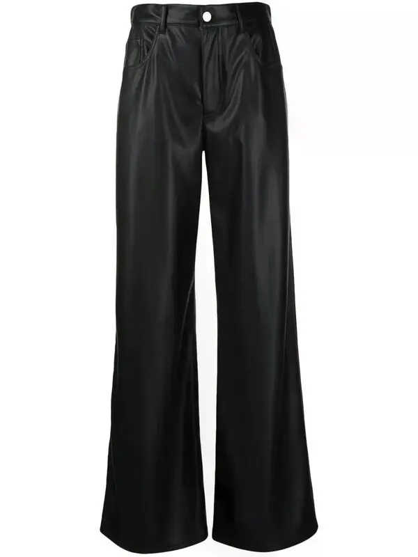 Philosophy Di Lorenzo Serafini Straight-leg Faux Leather Trousers - Black