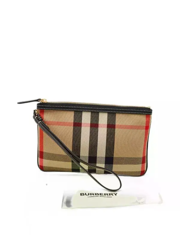Burberry Vintage Check Wristlet Clutch Bag