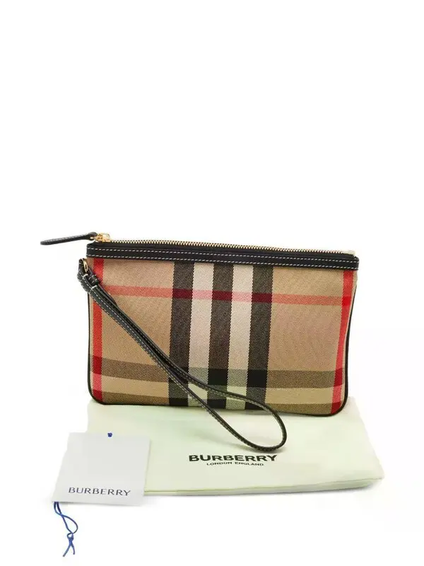 Burberry Vintage Check Wristlet Clutch Bag