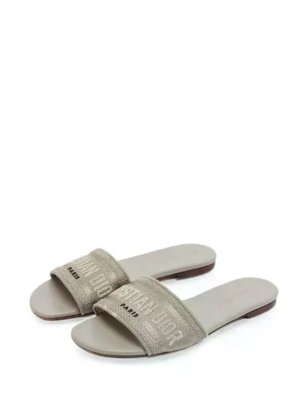 Dior Dway Embroidered Canvas Slides