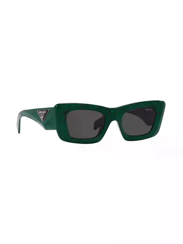 Prada Marble-effect Rectangle Sunglasses