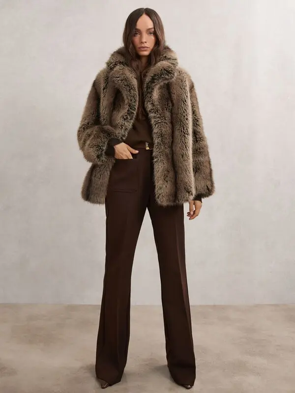 REISS Faux-fur Coat
