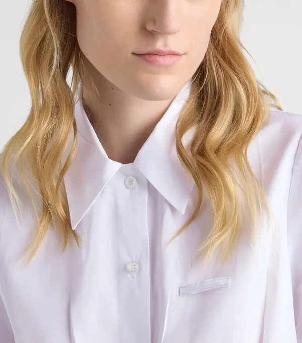 Prada Cotton Poplin Short-sleeve Shirt