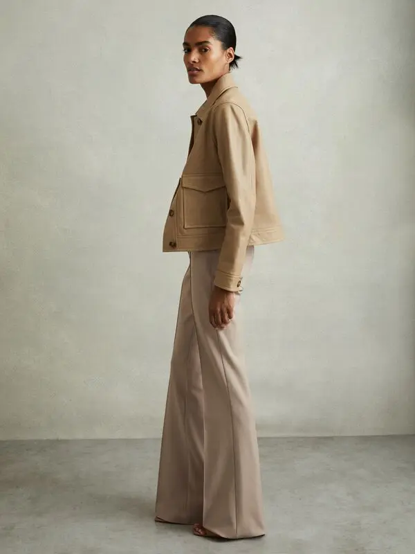 REISS High Rise Flared Trousers