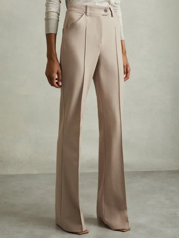 REISS High Rise Flared Trousers