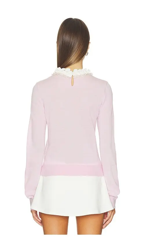 SELF-PORTRAIT Flower Light Knit Jumper In . Also