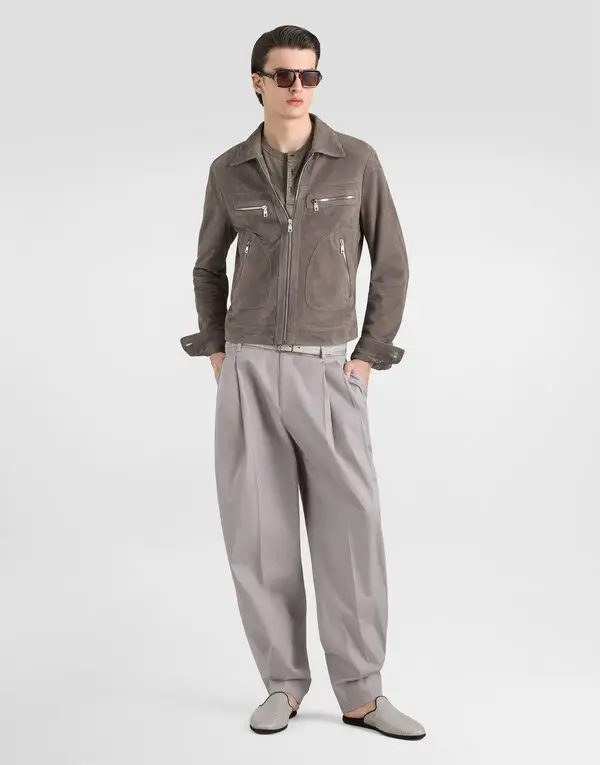 Dolce & Gabbana Giubbotto Coats And Jackets Gray