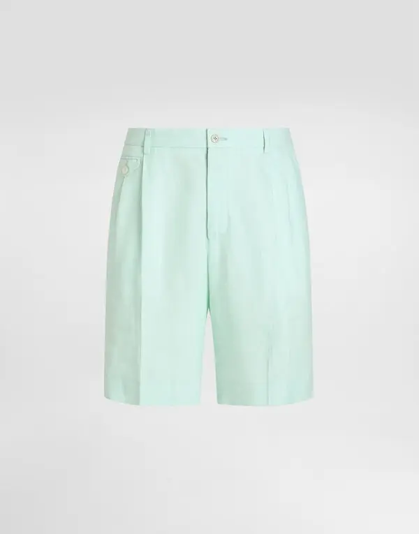Dolce & Gabbana Pantalone Pants And Shorts Linen - Azure