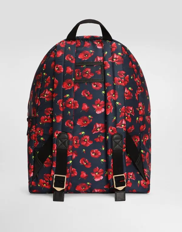 Dolce & Gabbana Poppy-print Nylon Backpack
