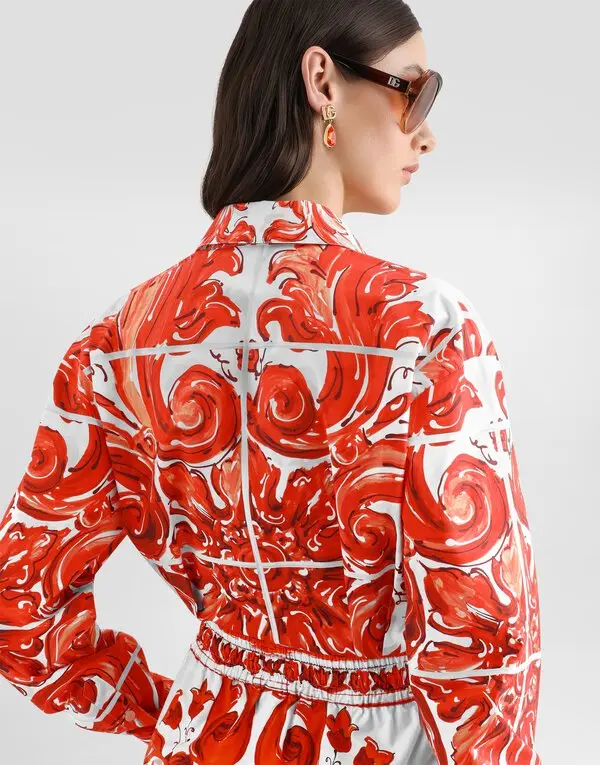 Dolce & Gabbana Majolica-print Silk Shirt