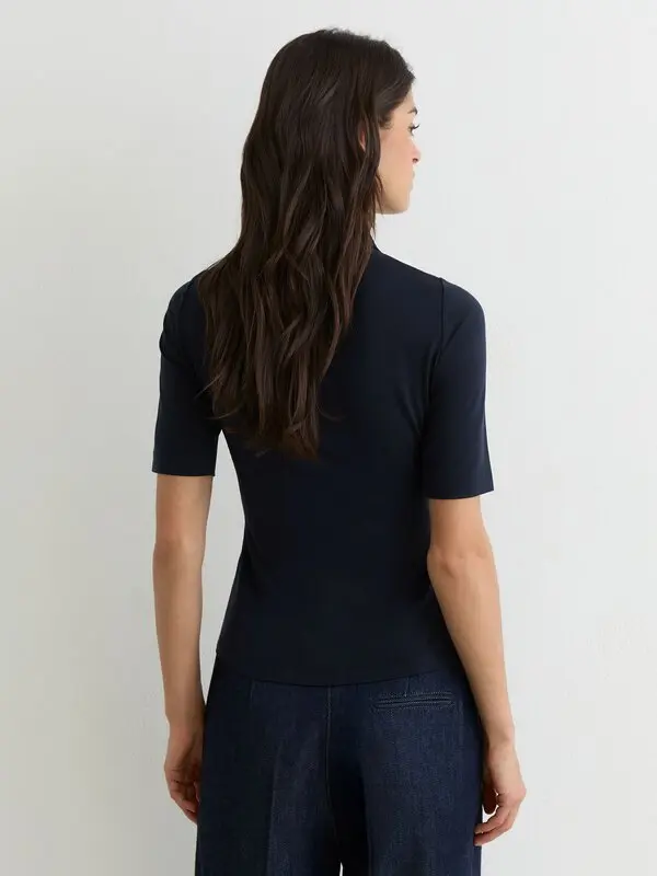 REISS Denny Colour-block Half-zip Polo Top
