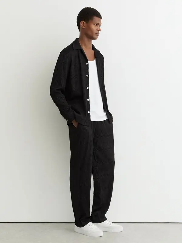 REISS Wave Jacquard Drawstring Trouser