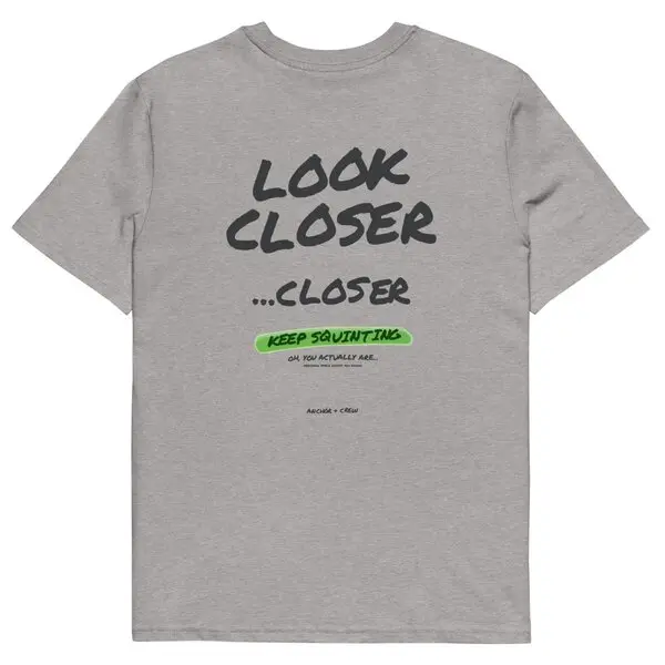 ANCHOR & CREW Heather Small Print Annotations Organic Cotton T-shirt