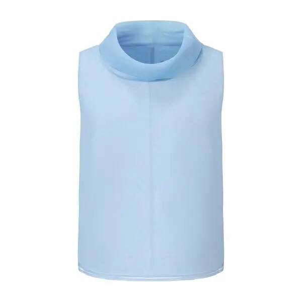 FRONT ROW SHOP Silk Organza Turtleneck Top