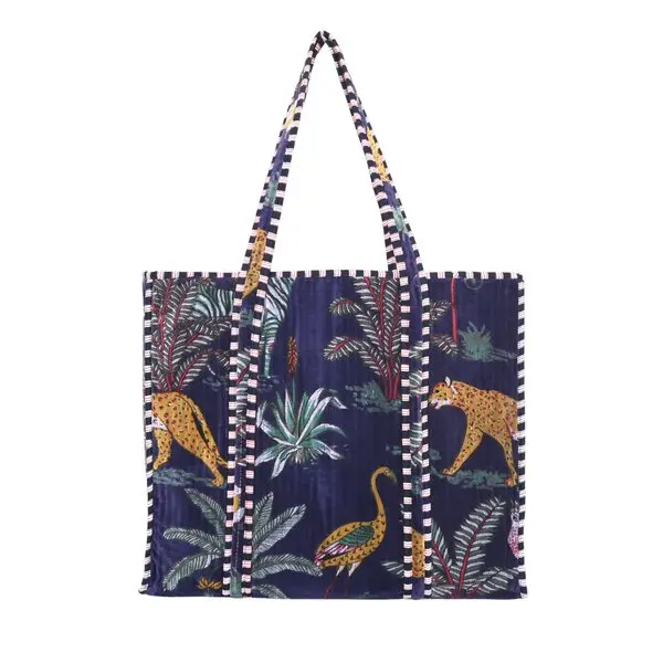 CYC Velvet Jungle Tote - Blue
