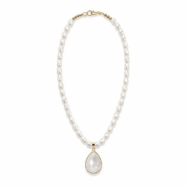 ORIGIN OF HEARTS Solstice Pearl And Sunstone Pendant Necklace