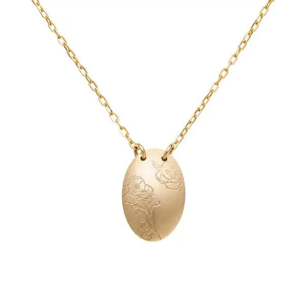 KATE KOEL August Birth Flower Necklace - Gold