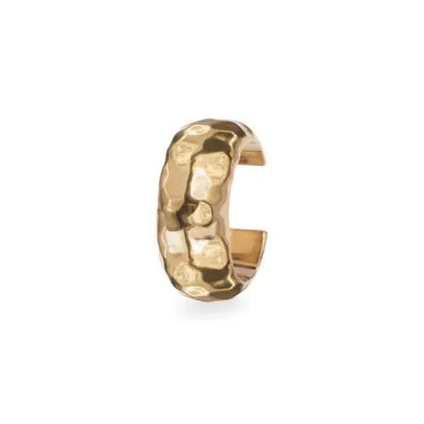 ZOHREH Wide Hammered Ear Cuff 14k Vermeil - Gold