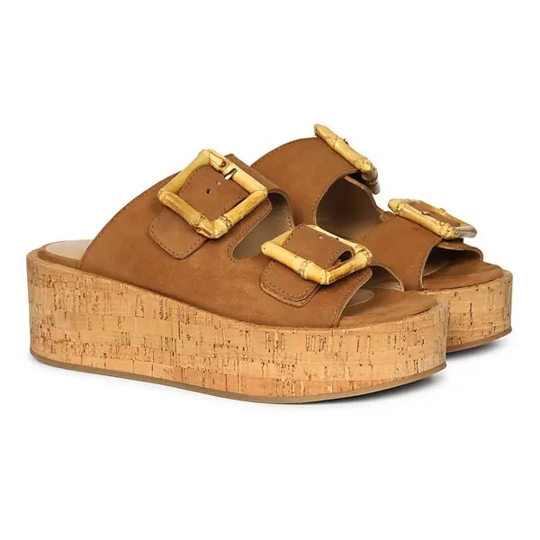 JELAVU Corkie Buckled Wedge Sandals