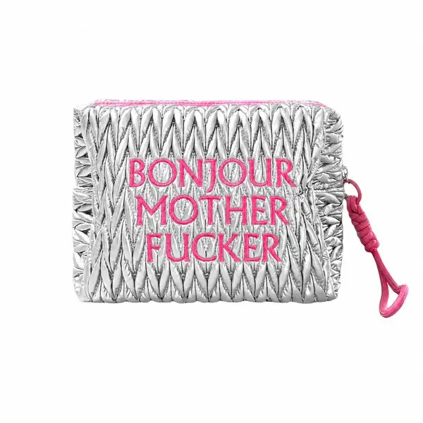 LILLY LOVES Bonjour Mf Cosmetic Bag - Silver