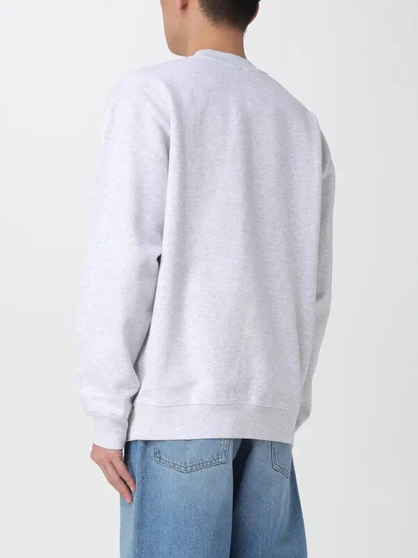 Jacquemus Pure Cotton Crewneck Sweatshirt With Applied Contrast Logo