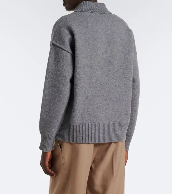 AMI Paris De Coeur Wool Polo Sweater