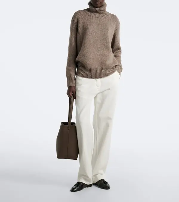 THE ROW N/s Park Medium Leather Tote Bag