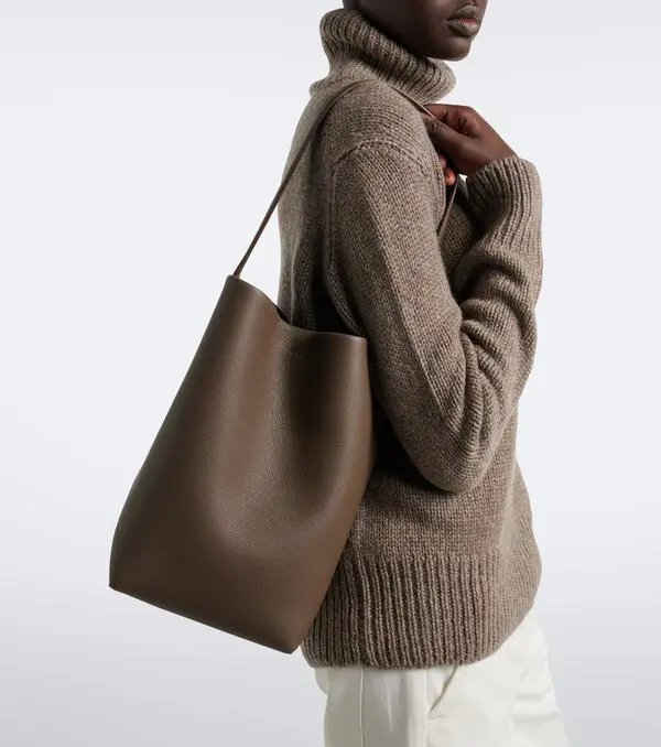 THE ROW N/s Park Medium Leather Tote Bag