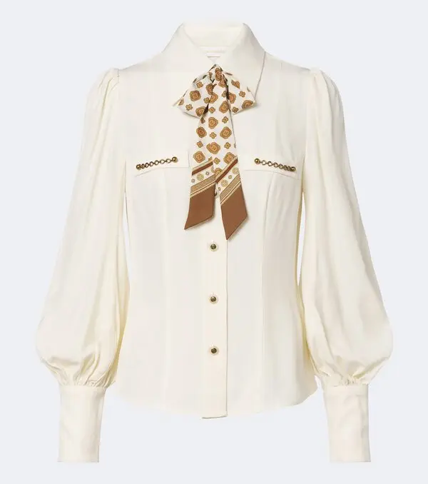 Zimmermann Utility Tie-neck Blouse - White