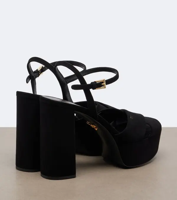 Prada Suede Platform Sandals