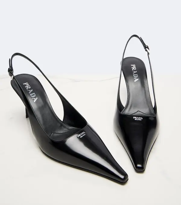 Prada Leather Slingback Pumps