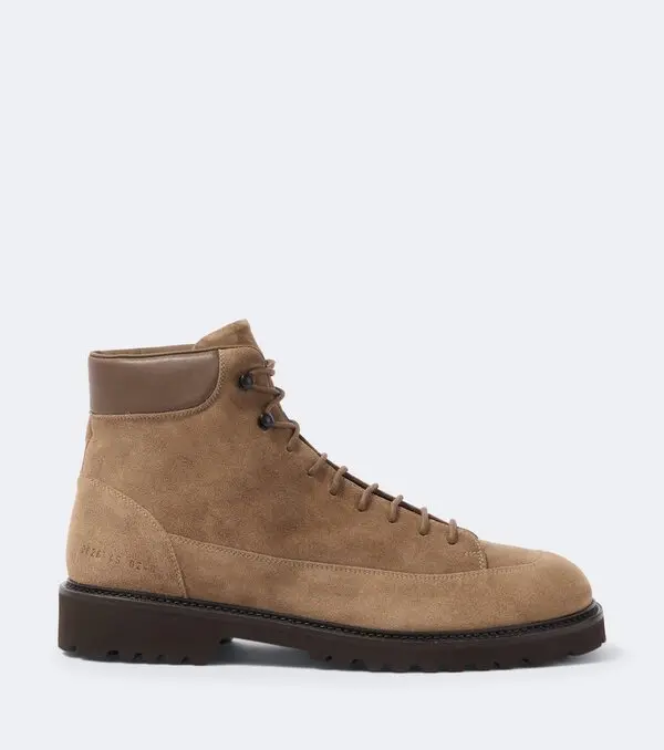 COMMON PROJECTS Hiker Leather-trimmed Suede Lace-up Boots