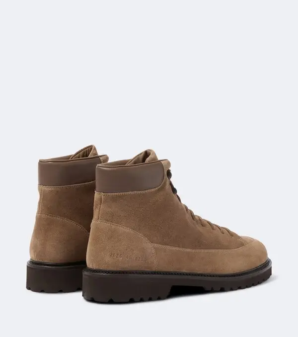 COMMON PROJECTS Hiker Leather-trimmed Suede Lace-up Boots