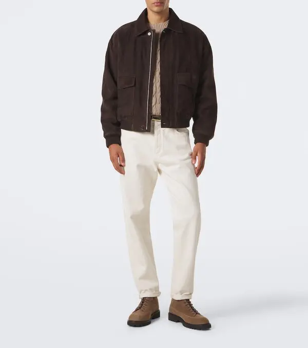 COMMON PROJECTS Hiker Leather-trimmed Suede Lace-up Boots