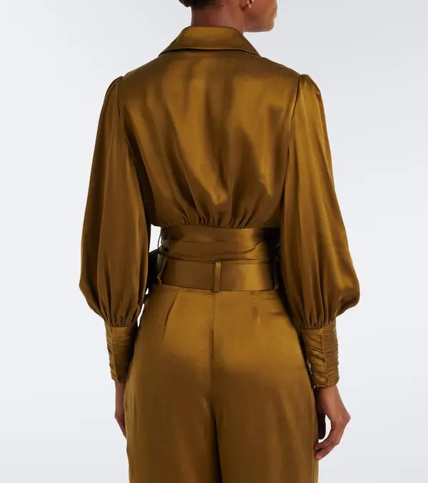 Zimmermann Silk Satin Wrap Top