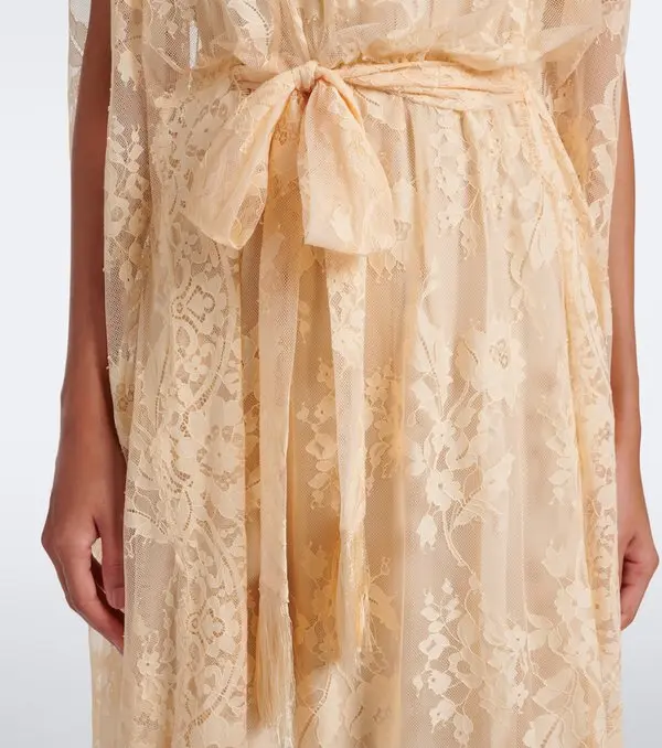 Zimmermann Valiant Caped Lace Maxi Dress
