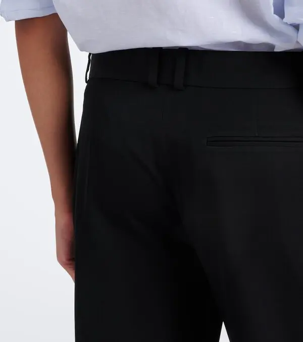 THE ROW Coleman Wool Gabardine Flared Pants