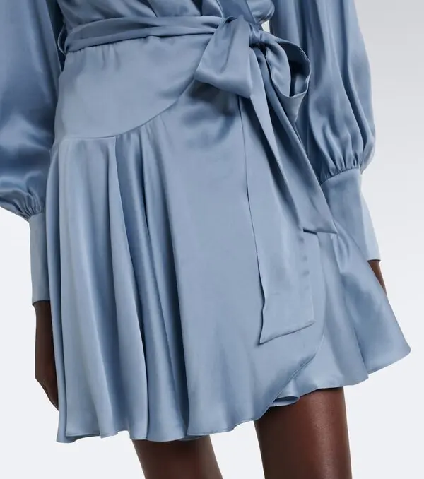 Zimmermann Silk Satin Wrap Dress
