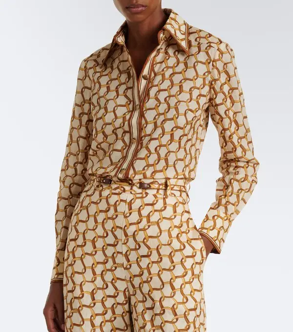 Zimmermann Printed Ramie Shirt