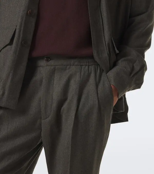 Rubinacci Virgin Wool Straight Pants