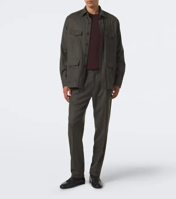 Rubinacci Virgin Wool Straight Pants