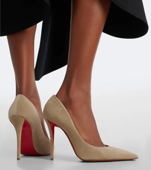 CHRISTIAN LOUBOUTIN Miss Z Suede Pumps