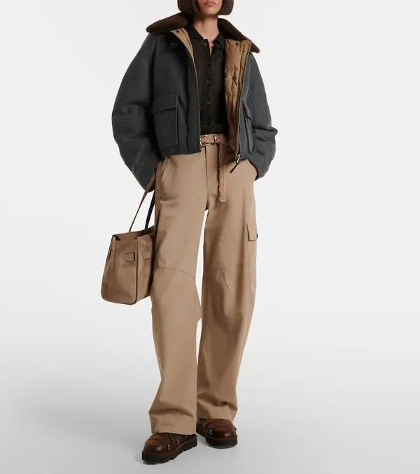 Brunello Cucinelli Cotton Barrel-leg Pants