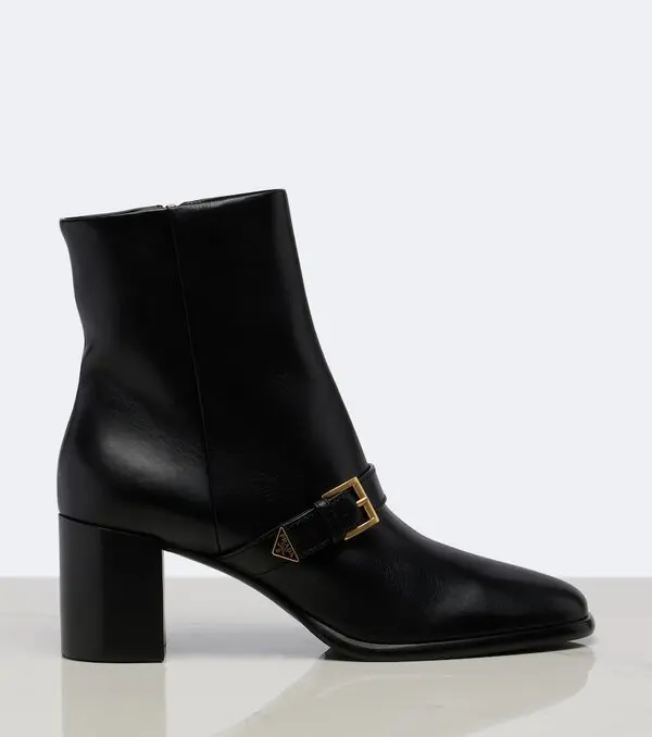 Prada Leather Ankle Boots