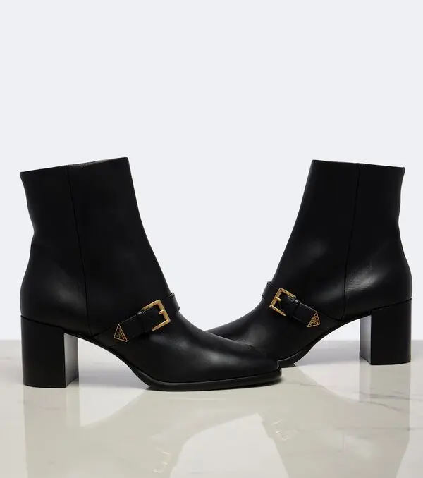 Prada Leather Ankle Boots
