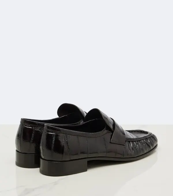 THE ROW Soft Leather Loafers - Brown