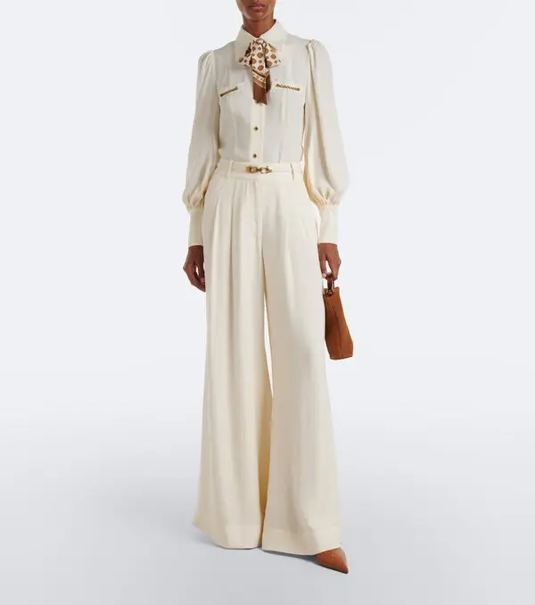 Zimmermann Belted Wide-leg Pants