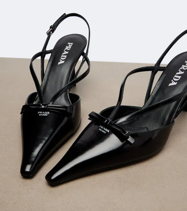 Prada Leather Slingback Pumps